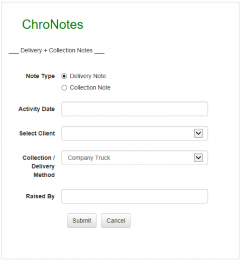 ChroNotes – Delivery Note / Collection Note Creation Utility - DaylightAT